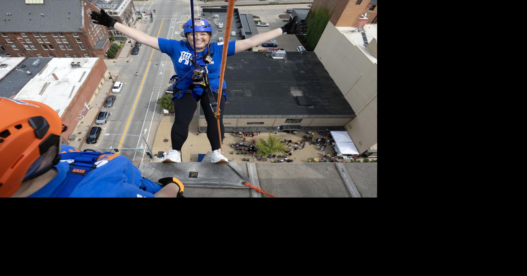 'A great cause': Dozens go Over the Edge in Dubuque fundraiser | Tri ...