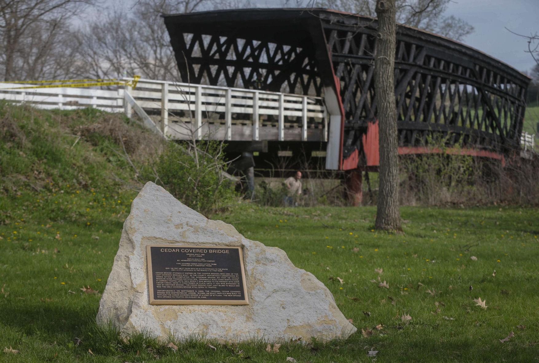 Iconic Iowa covered bridge destroyed by fire Saturday | Iowa-Illinois ...