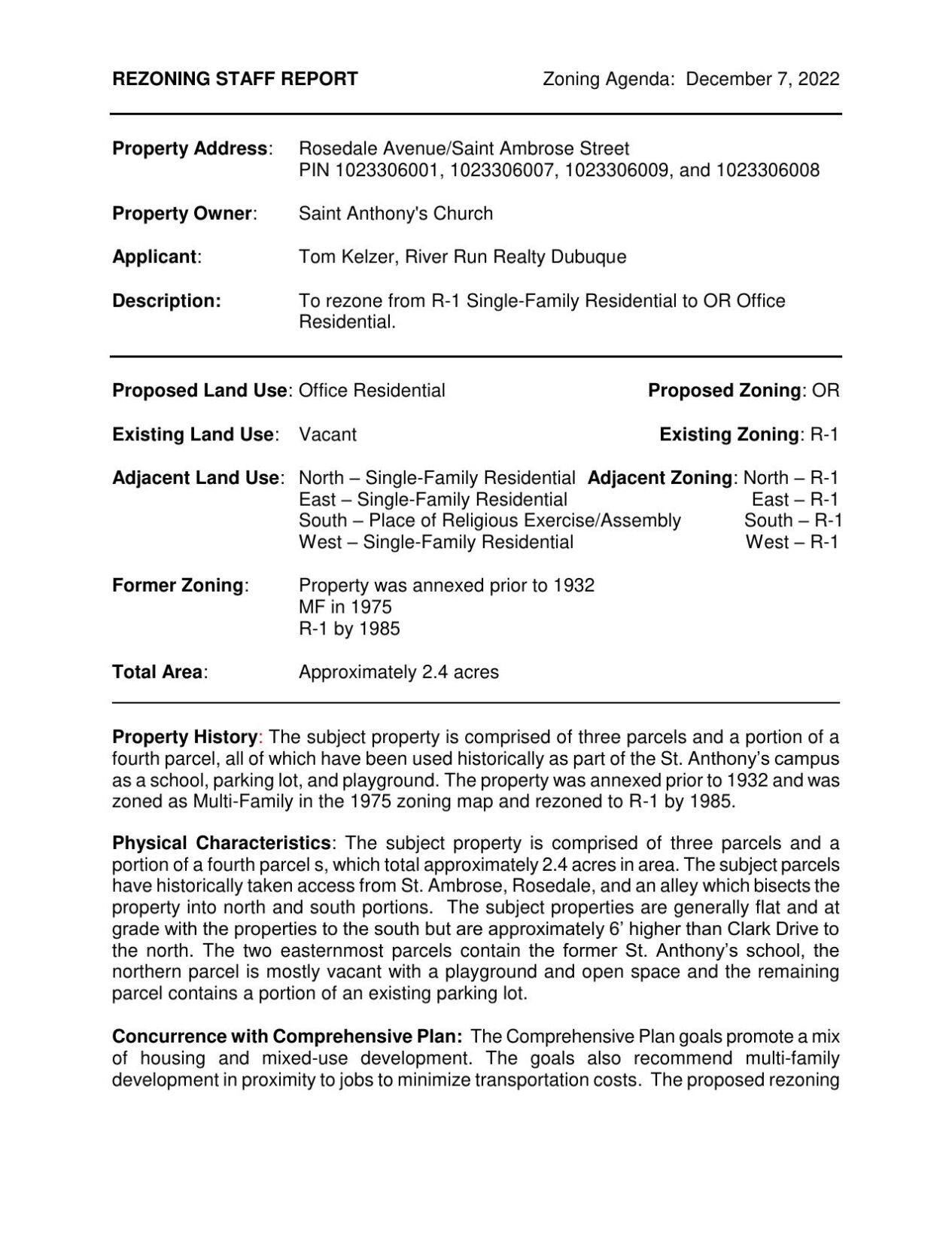 Staff report on rezoning request | | telegraphherald.com
