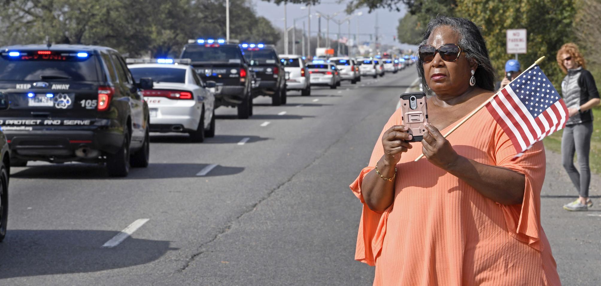 Photos, video: To honor Baton Rouge officer Shane Totty, residents line ...