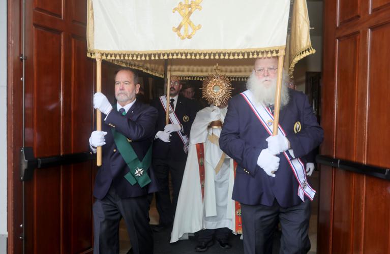 St. John the Baptist Catholic Church Eucharist procession | Zachary ...