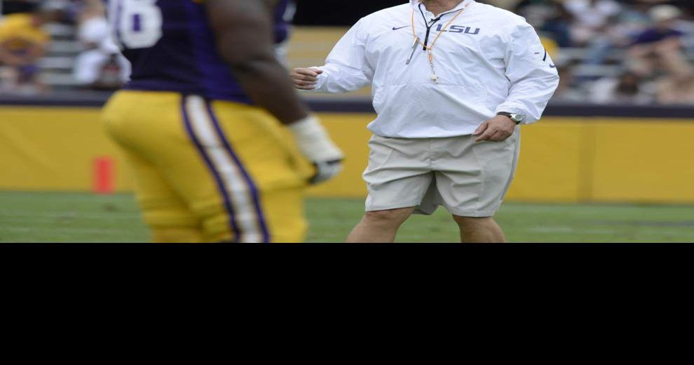 LSU spring game notes: Les Miles says DT Travonte Valentine remains ...
