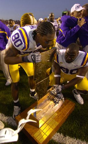Bringing back the boot: LSU's celebrations with the Golden Boot over ...