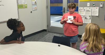 Students practice phonics at Bains Elementary | St. Francisville ...