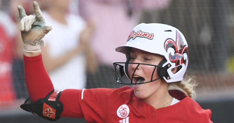 UL softball's Brooke Ellestad had a huge night in a variety of ways ...