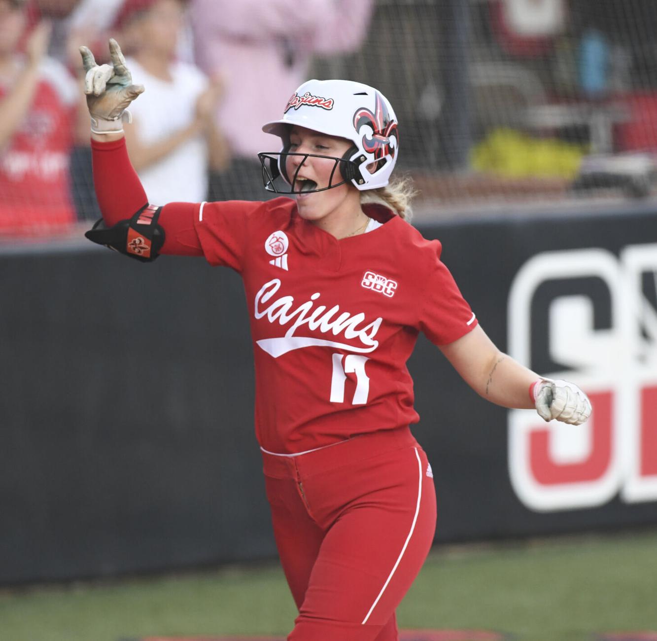 UL softball's Brooke Ellestad had a huge night in a variety of ways ...