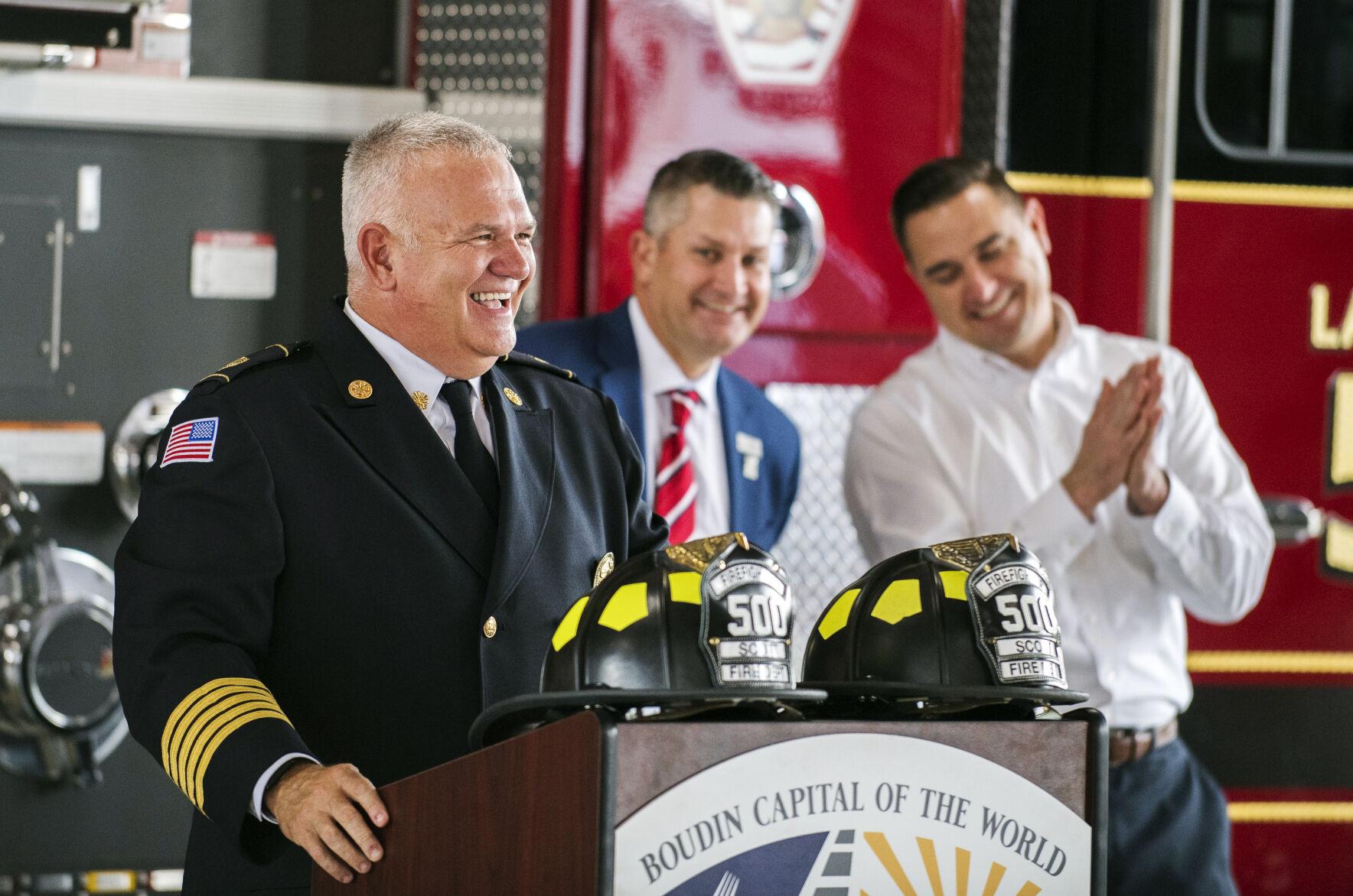 Photos: Scott Fire Department unveils new ladder fire truck | Photos ...