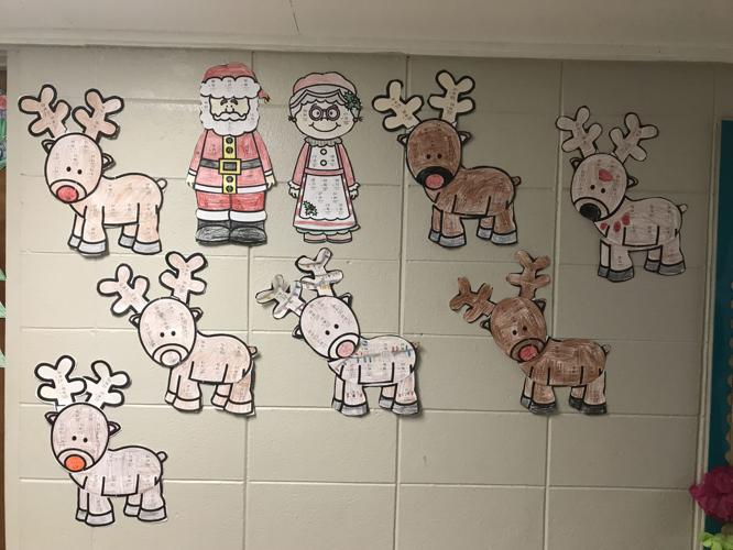 Slaughter Elementary School's holiday decorations include math work ...