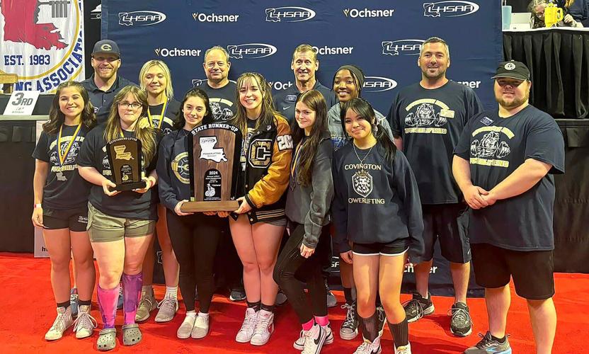 Covington's Kaylee Robin sets bench press state record, wins ...