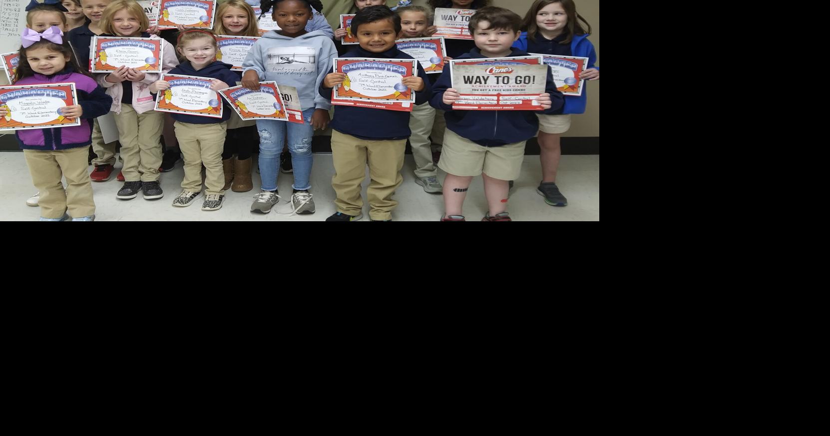 Seventh Ward Elementary honor students with self-control | Livingston ...
