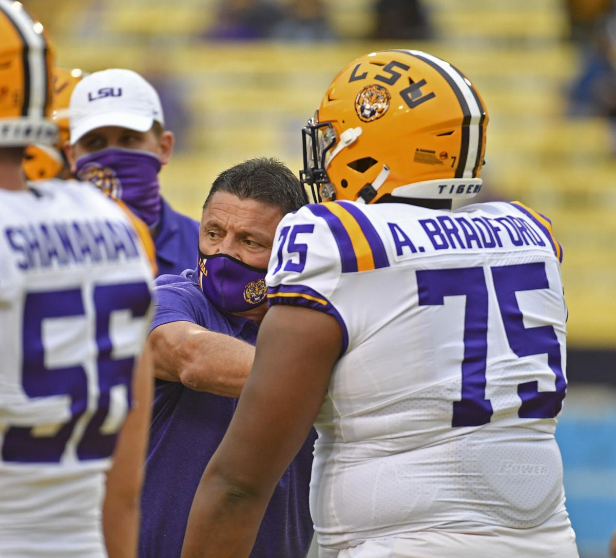 Anthony Bradford starts at left tackle as LSU continues searching for ...