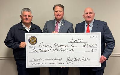 Crime Stoppers receives $10,000 from Ascension Sheriff Bobby Webre ...