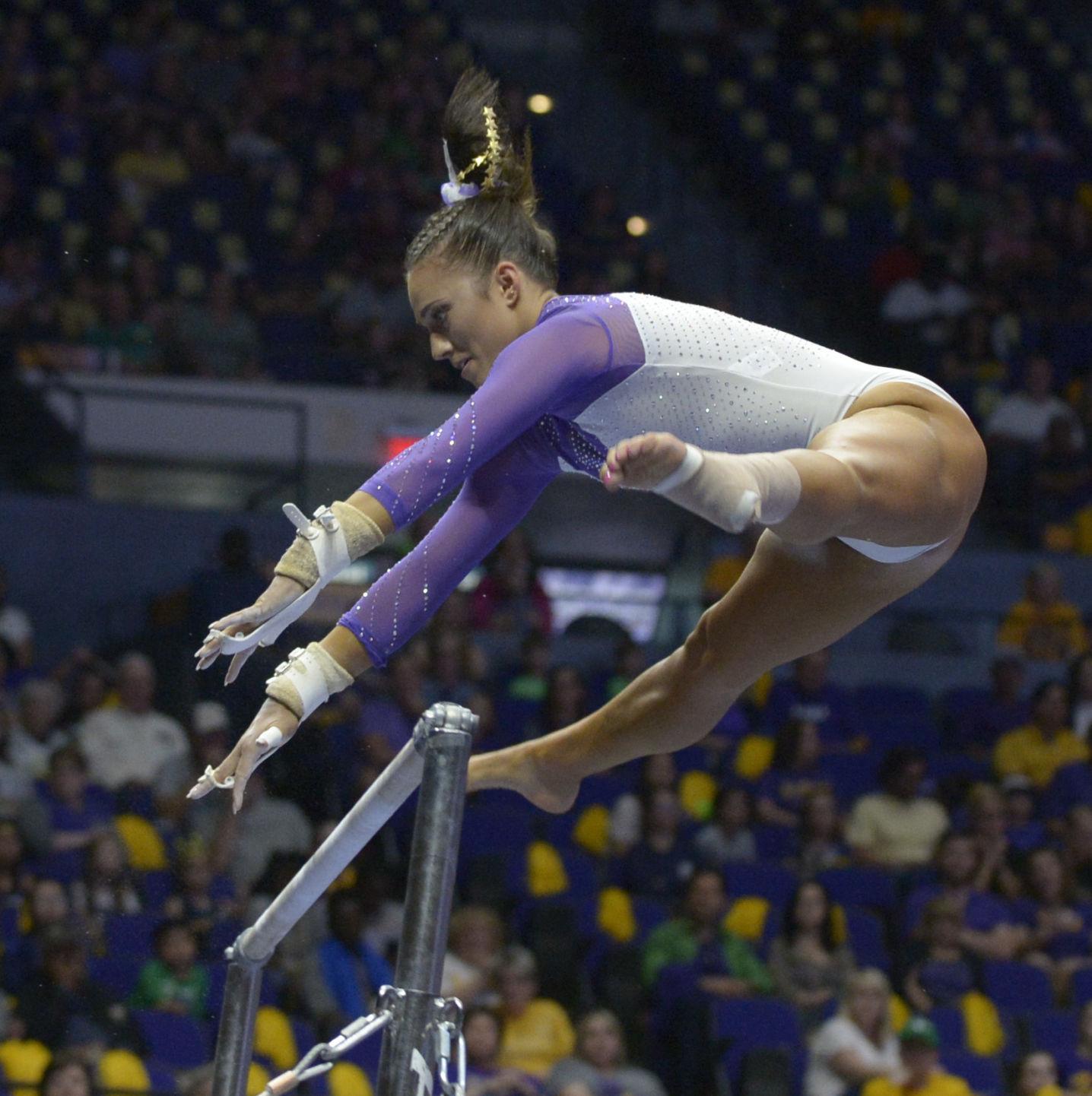 Photos: LSU Gymnastics defeats Arizona 198.125 - 195.525 before a crowd ...