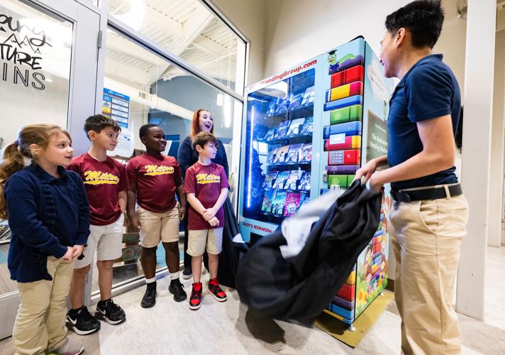 Milton Elementary Middle School opens book vending machine | Education ...