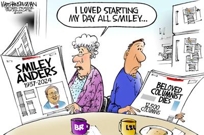 Smiley Anders Tribute | Walt Handelsman | theadvocate.com