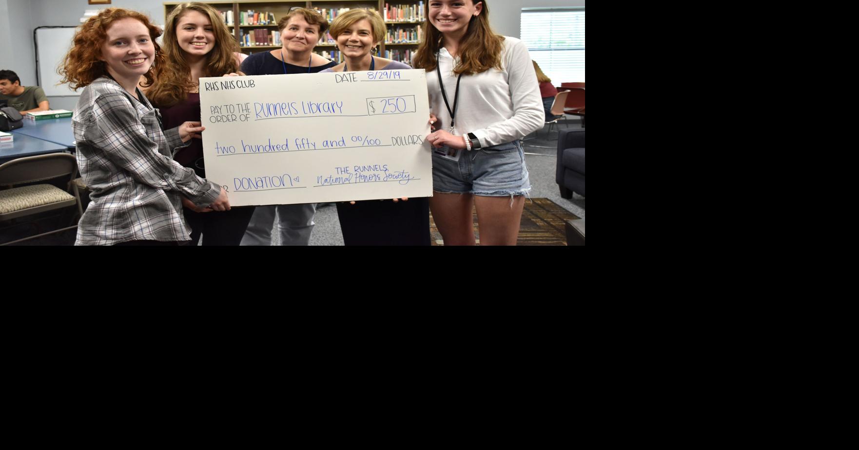 Runnels School chapter of the National Honor Society makes donation to ...