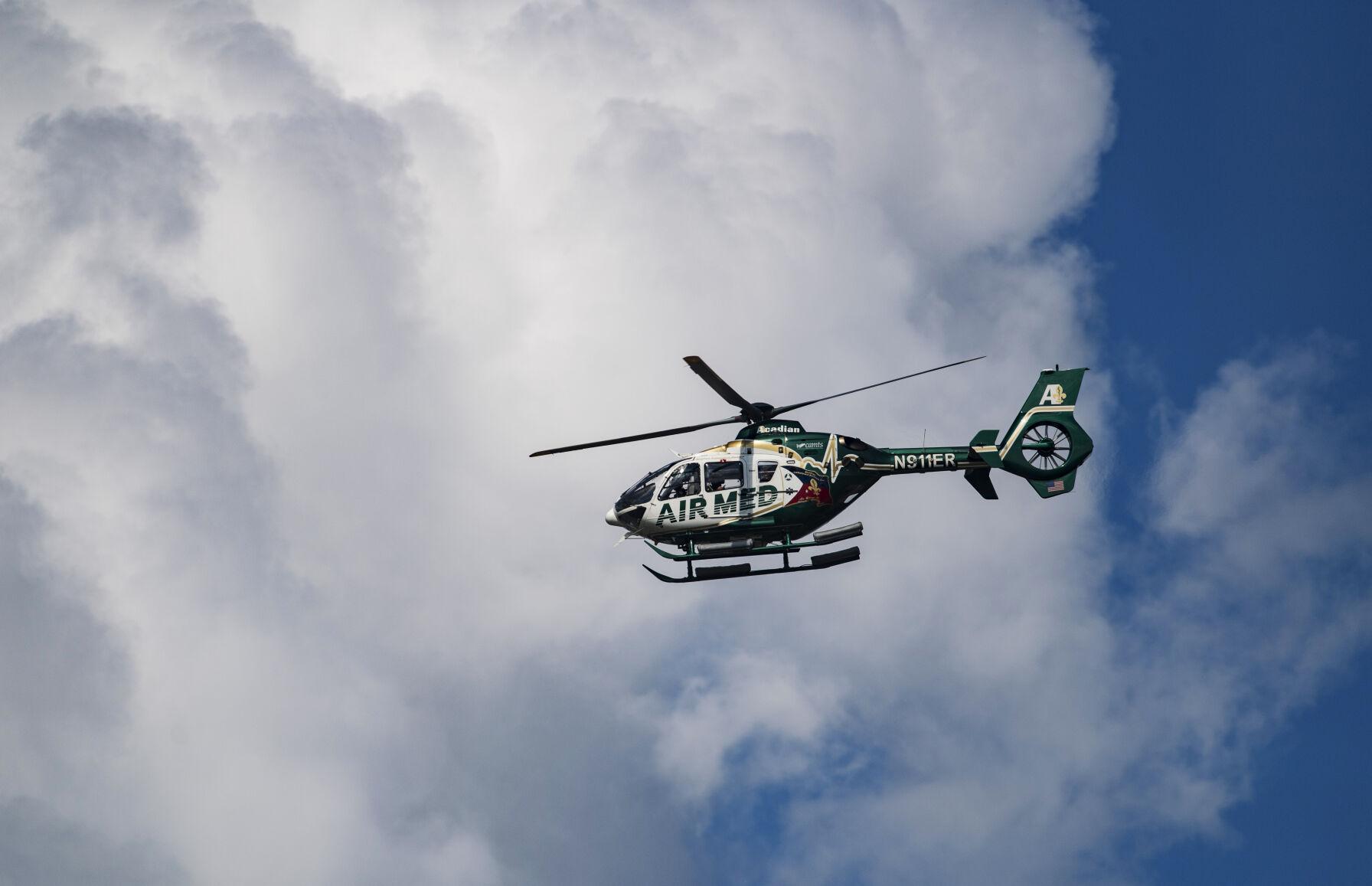 AirMed helicopter makes I-12 landing to airlift patient | News ...