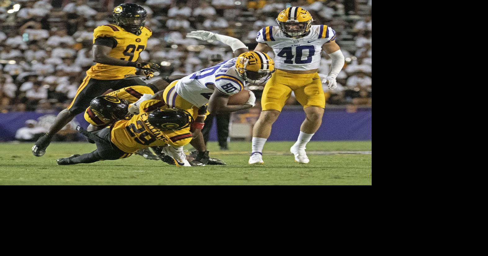 Grambling linebacker Jaquavis Richmond injured in game with LSU, taken ...