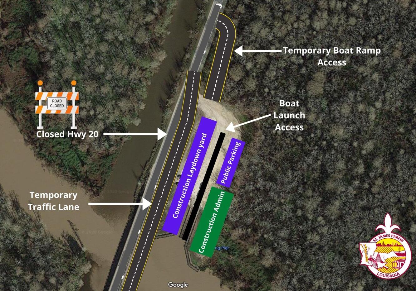 Replacement of narrow La. 20 bridge over Bayou Chevreuil in St. James ...