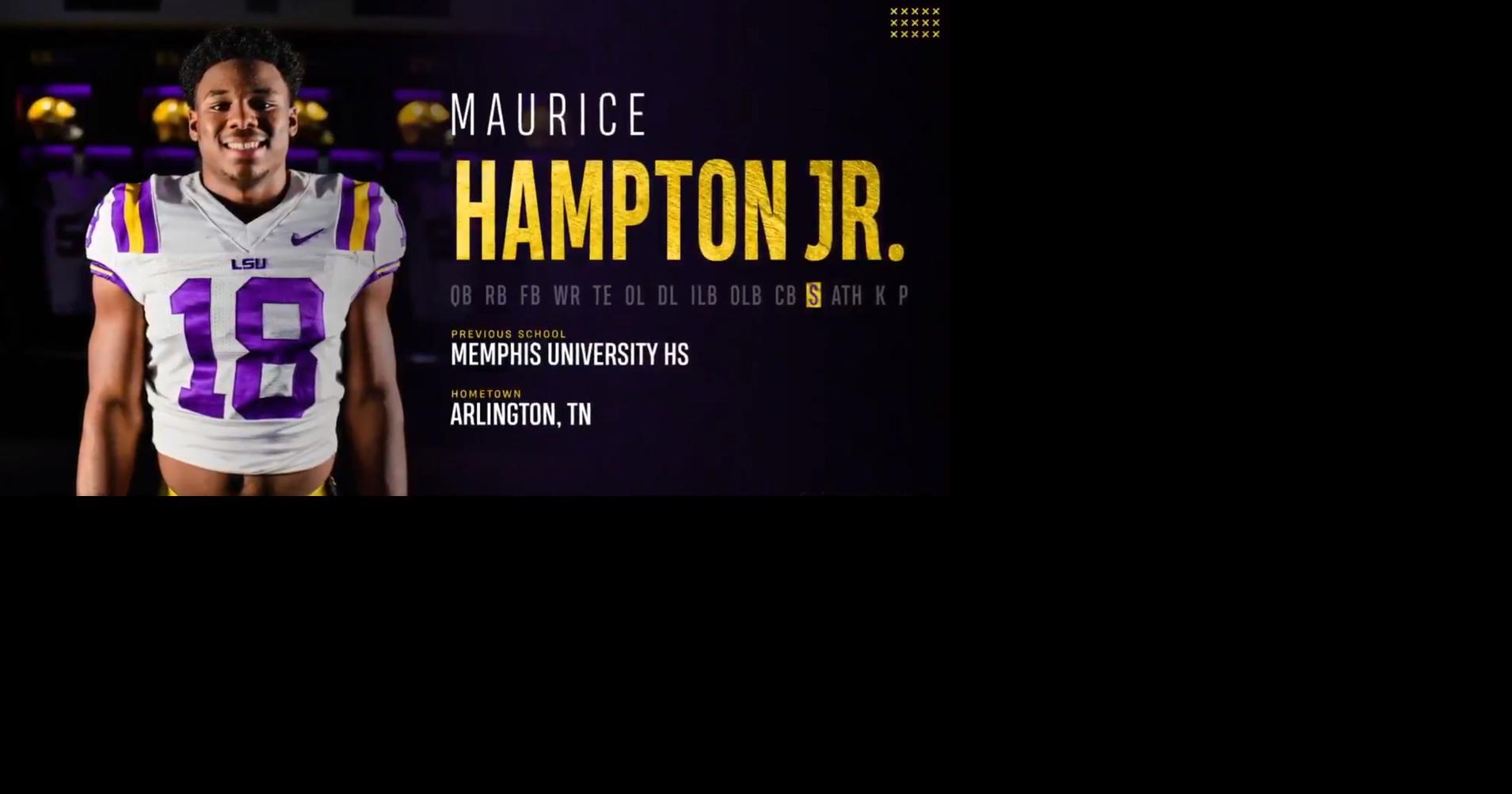 Dual sport athlete Maurice Hampton signs LSU letter of intent; will ...