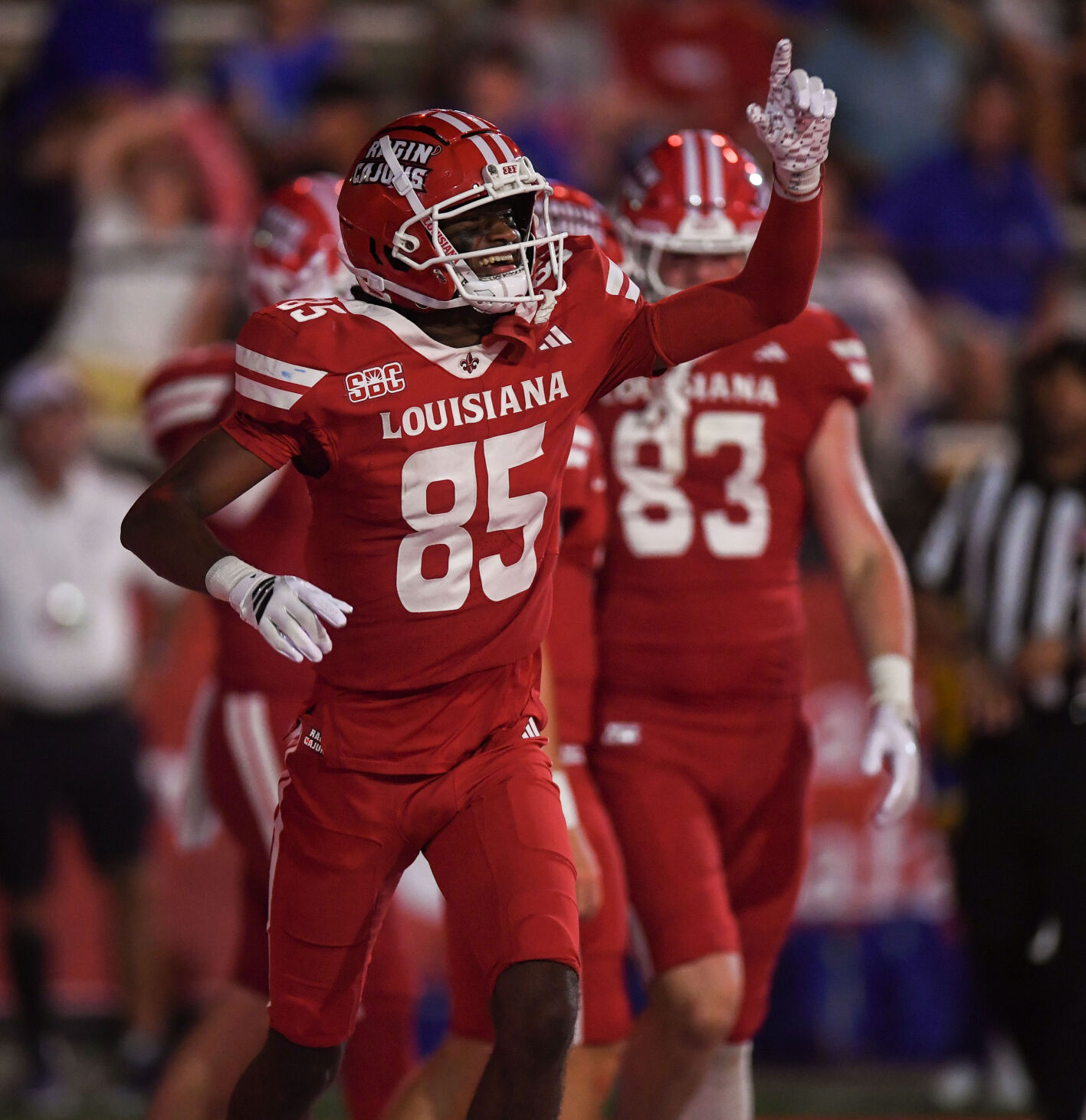 Landon Baptiste, Steven Blanco score first career touchdowns | UL Ragin ...