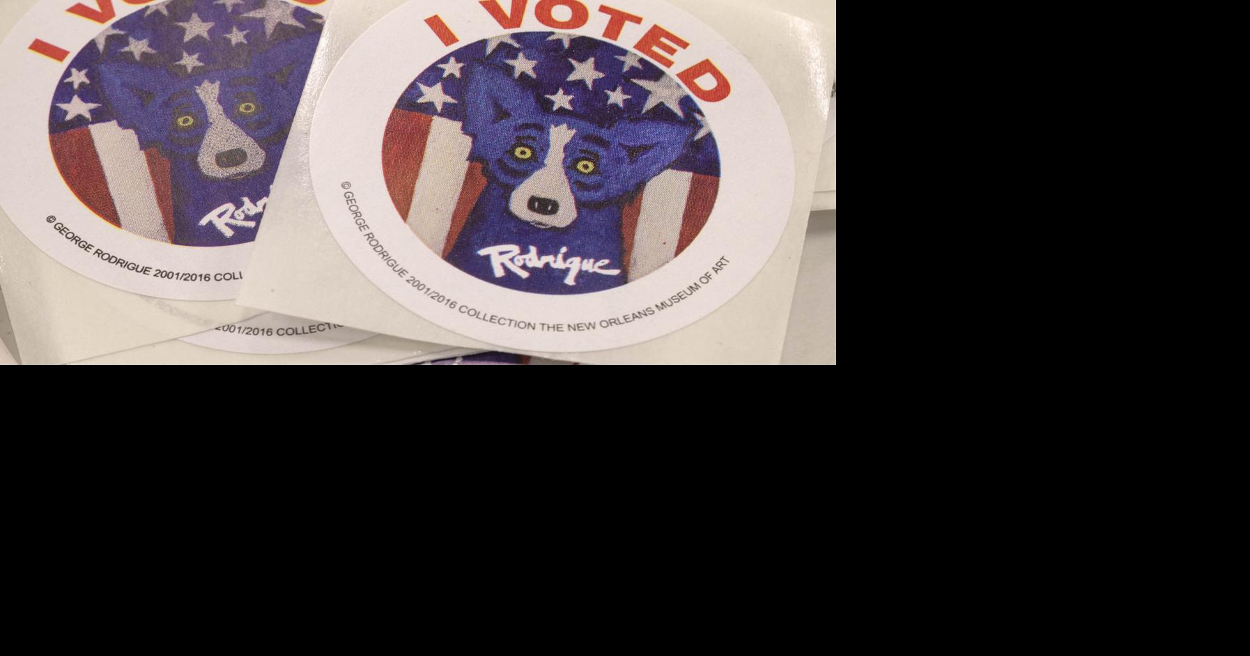 Louisiana's Blue Dog 'I Voted' stickers a big hit, even appear on eBay ...