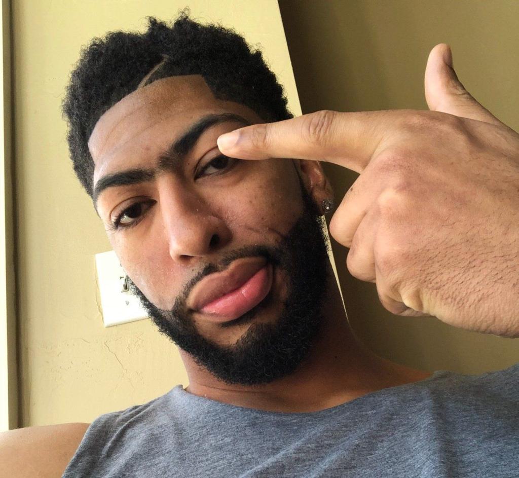 anthony davis eyebrows bird