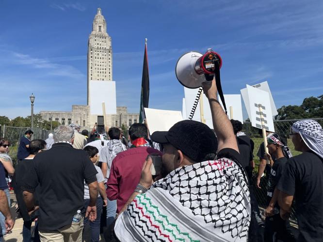 Louisiana statehouse draws 100s of pro-Palestine protesters | State ...
