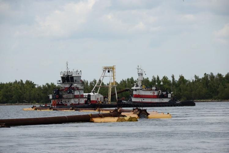 Mississippi River underwater dam to block saltwater complete ...
