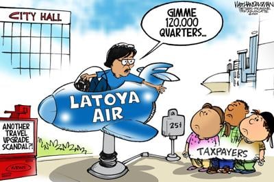 Mayor LaToya Cantrell travel scandal cartoon | Walt Handelsman ...