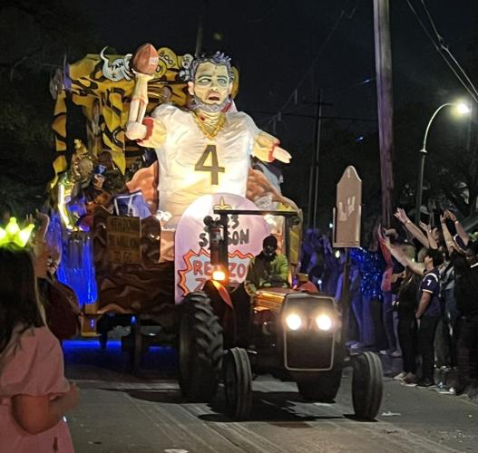 Mardi Gras floats tease Olivia Dunne, Saints QB Derek Carr ...