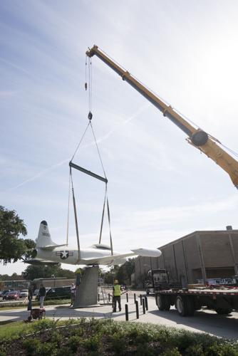 Photos: T-33 aircraft relocated, gets new home in different area of LSU ...