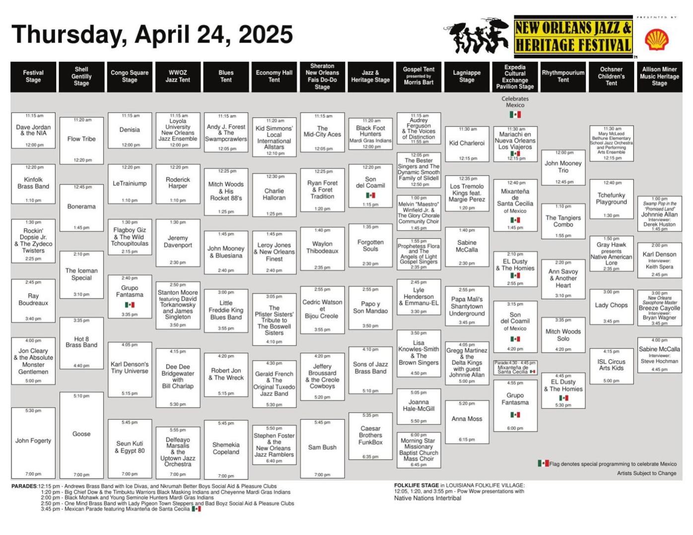 Jazz Fest 2025 cubes are out. See the schedule here. | Festivals ...