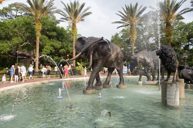 Photos: New wildlife statues make a splash at Audubon Zoo's watering ...