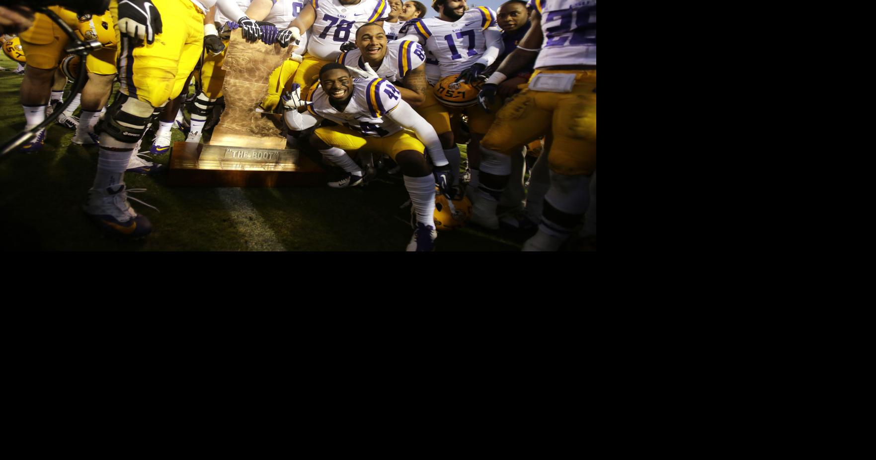 Bringing back the boot: LSU's celebrations with the Golden Boot over ...
