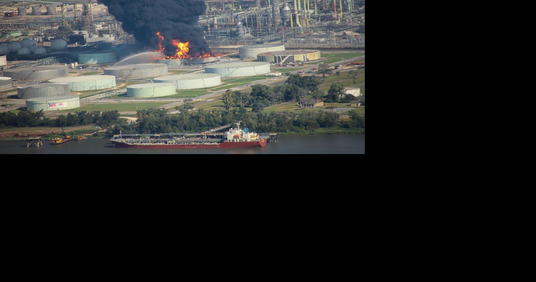 Firefighters remain at site of Marathon oil refinery fire | News ...