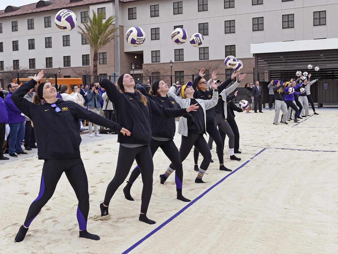 Photos: New LSU beach volleyball stadium is unveiled | Photos ...