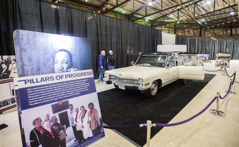 Martin Luther King Jr.'s funeral hearse on display at Blackham Coliseum ...
