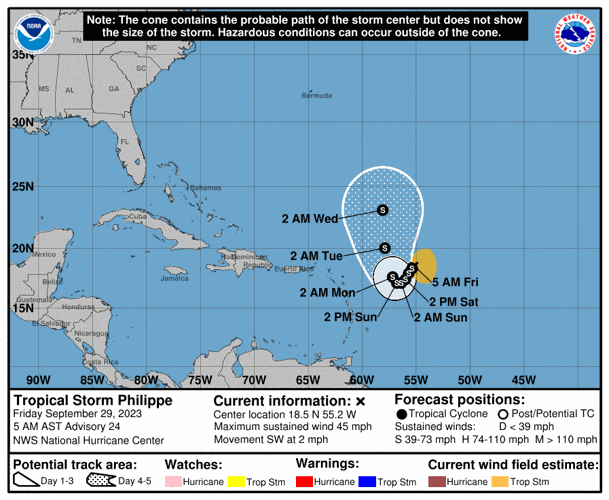 Tropical Storm Philippe to strengthen and interact with Rina ...