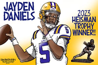 Jayden Daniels Heisman Cartoon | Walt Handelsman | theadvocate.com