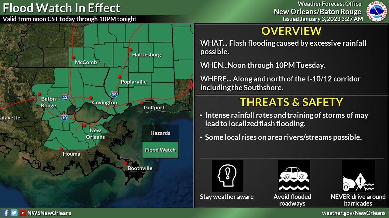 Baton Rouge area under severe weather threat Tuesday | Weather/Traffic ...
