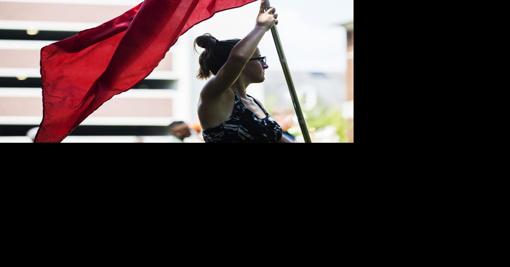 Photos: UL Marching Band, Color Guard rehearse ahead of football home ...