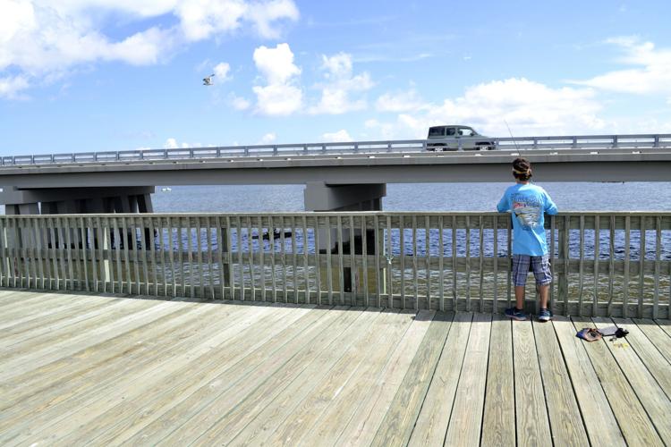Keeper white trout biting every cast off Grand Isle fishing pier ...
