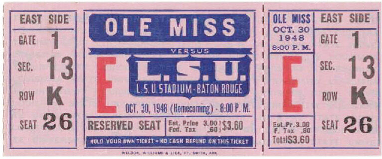 Photos: LSU football ticket designs changed over time | LSU ...