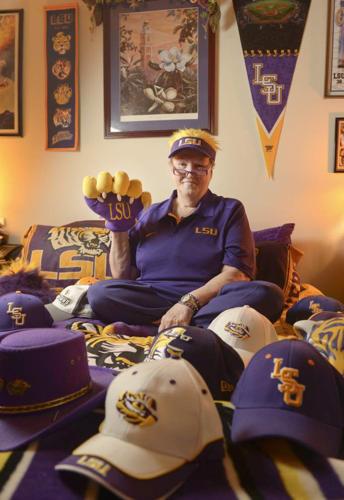 LSU superfan Sharon Leino’s home wears what she wears: Purple and Gold ...
