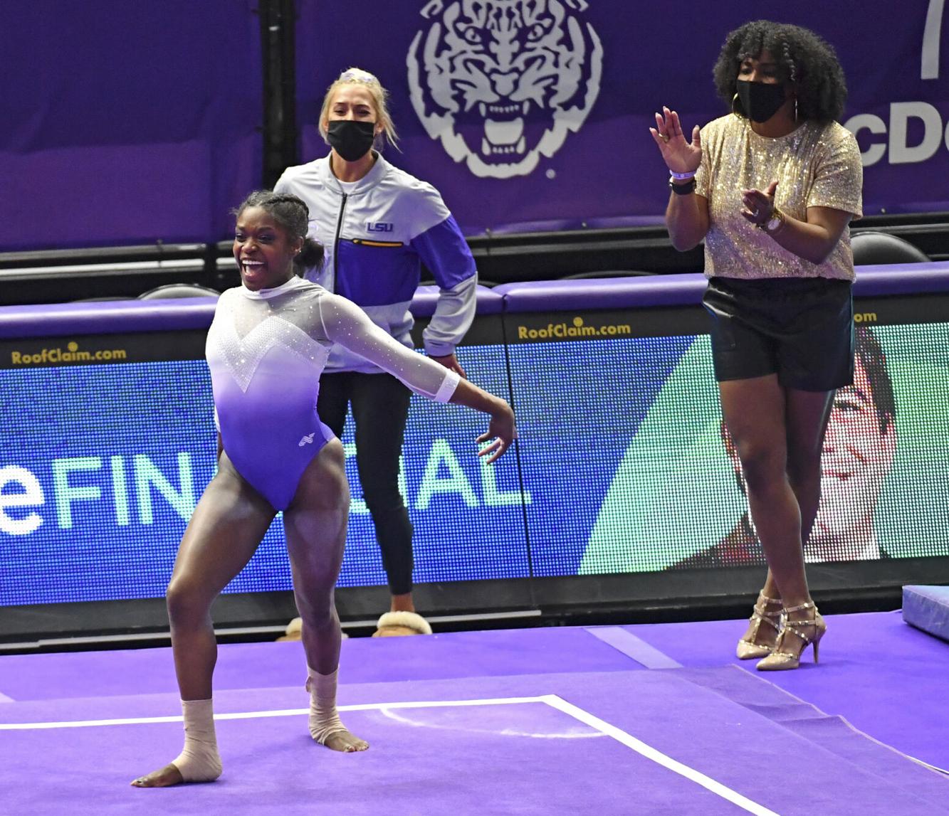 Two perfect 10s: Kiya Johnson, Haleigh Bryant lead LSU to big ...