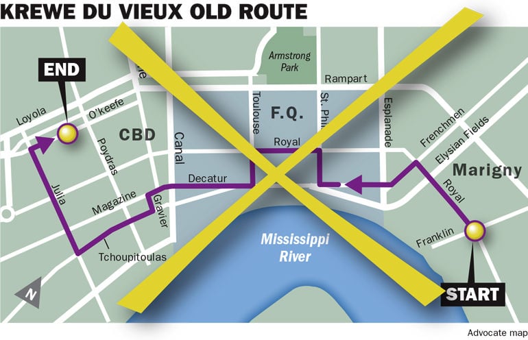 Krewe Du Vieux has a new parade route: View animated map | Mardi Gras ...