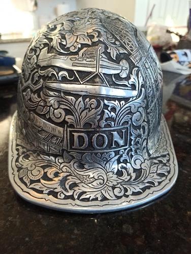Engraved aluminum hardhat, missing since 2019, goes from bargain hunter ...