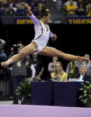 In front of a record crowd, LSU gymnastics dominates Alabama behind ...