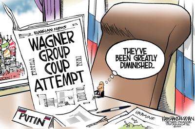 Wagner Coup Attempt Diminishes Putin | Walt Handelsman | theadvocate.com